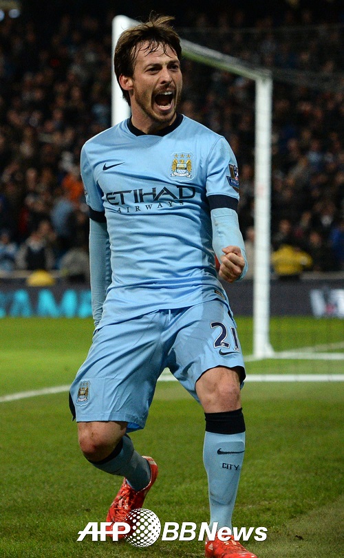 다비드 실바, 생애 첫 리그 10골…EPL MF 1위