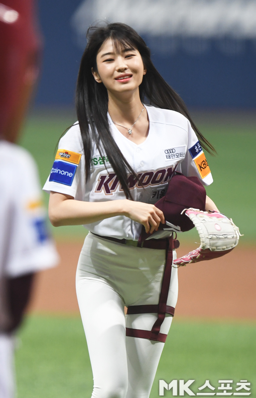 김우현 `시구 괜찮았죠` [MK포토]