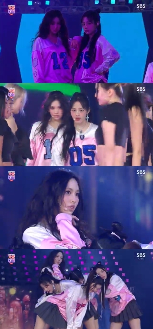 뉴진스, 올해 최다 1위 팀다운 무대…깜짝 스케치북 이벤트까지 [2023 SBS 가요대전]